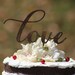 Rustic LOVE Wedding Cake Topper - Wooden Cake Topper - Engagement Cake ...