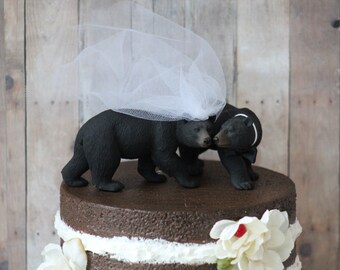 Moose Wedding Cake Topper Bull and Cow Moose Bride and | Etsy