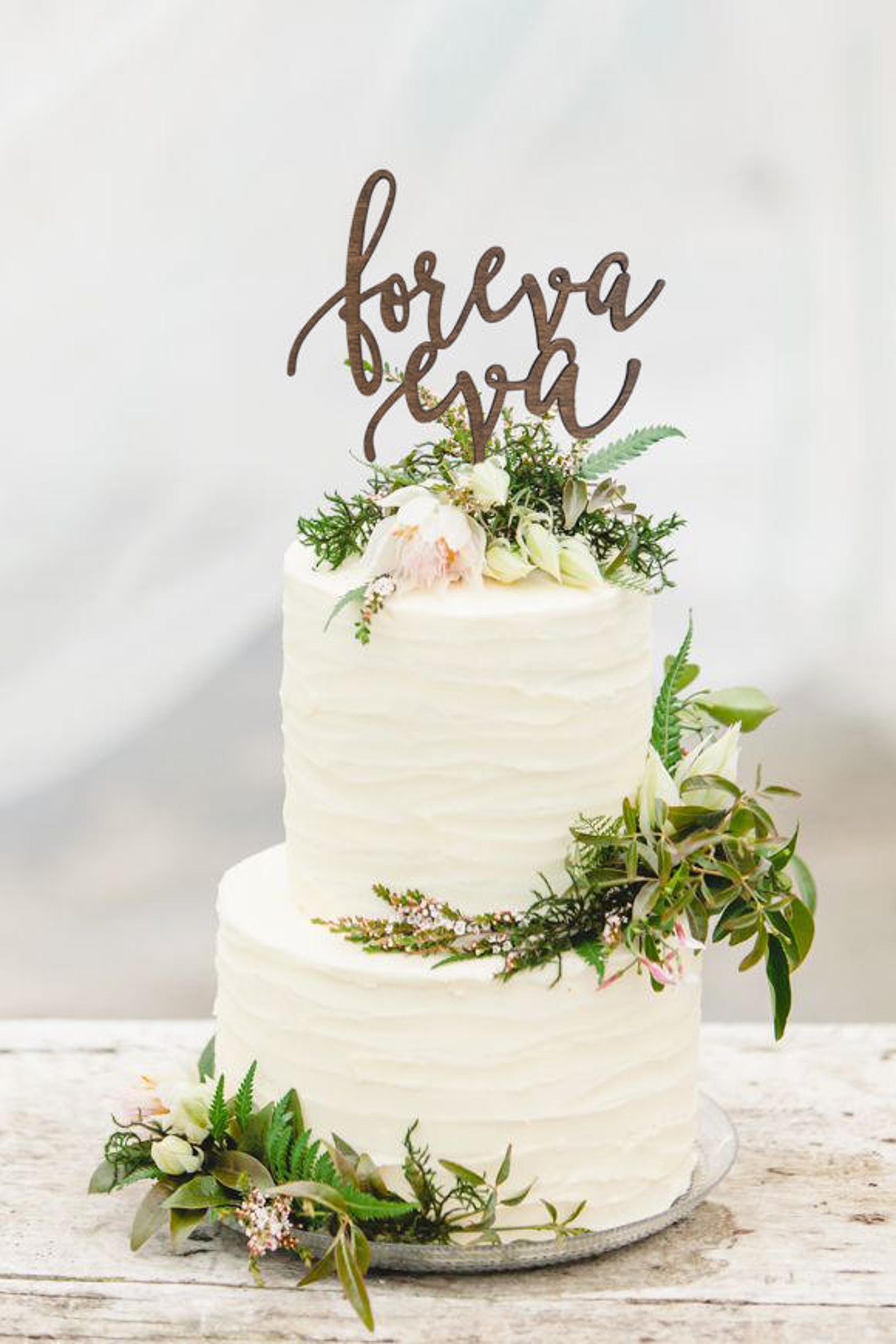 Gold foreva Eva Wedding Cake Topper Forever Ever | Etsy