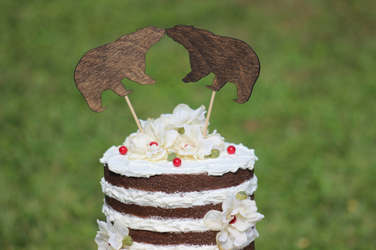 Bear Cake Topper Cupcake Topper Personalized Wedding - Etsy