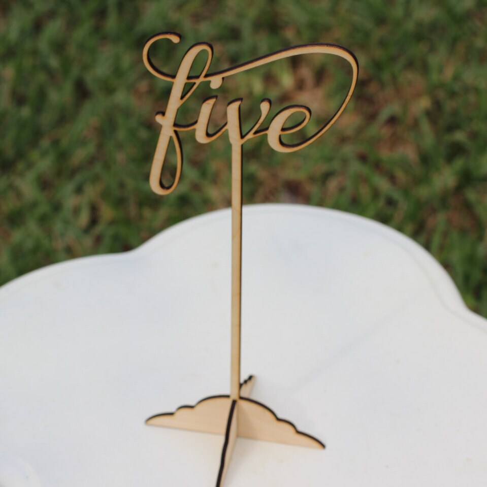 Rustic Table Numbers With Stand Wedding Rustic Table Numbers | Etsy