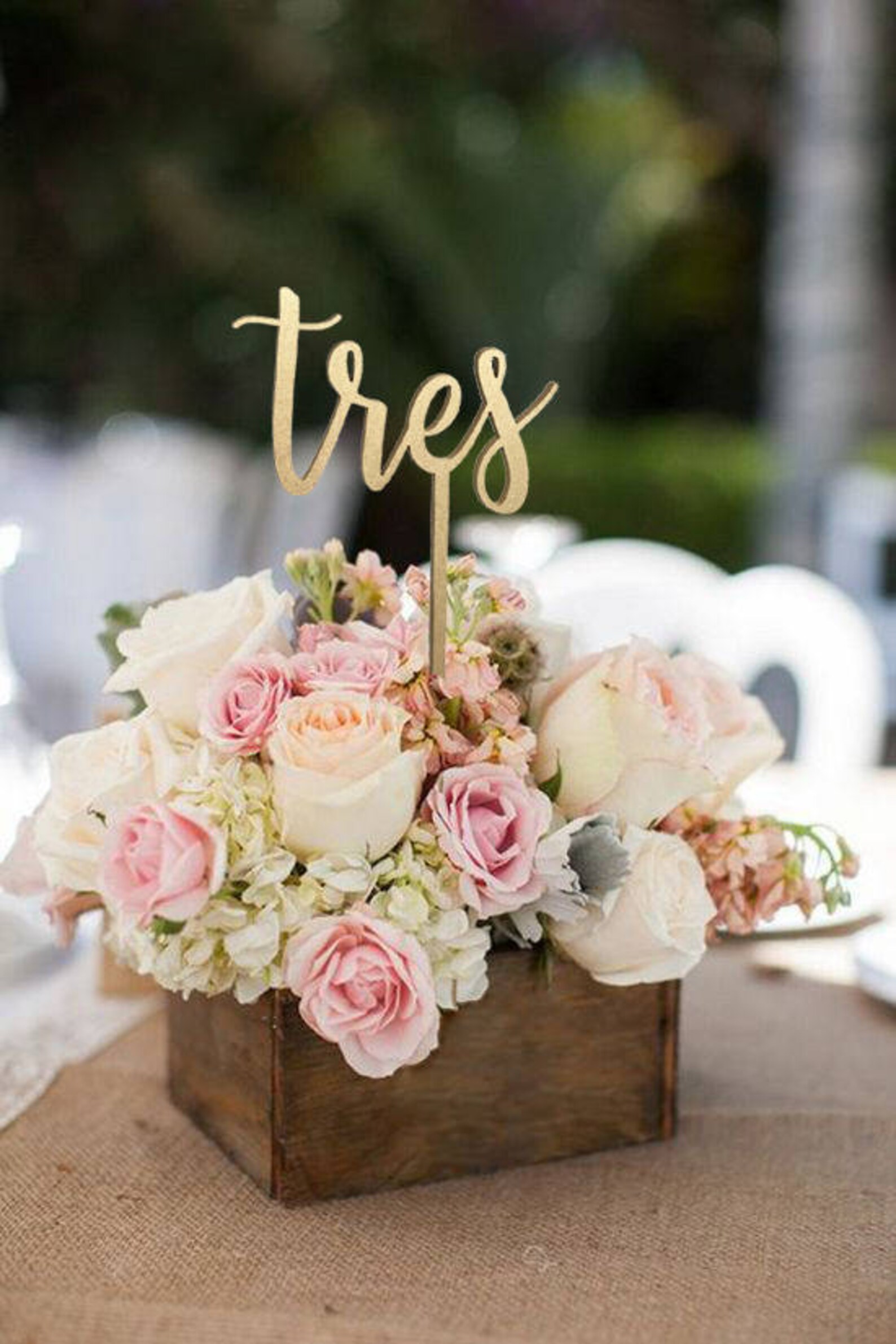 Spanish Table Numbers | Silver or Gold Table Numbers | Beach Wedding ...