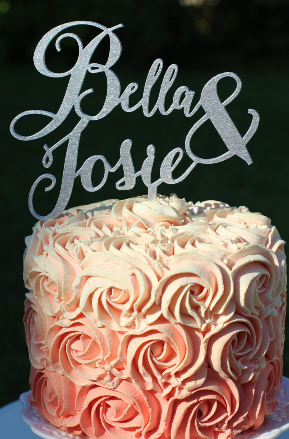 Silver Custom Wedding Cake Topper Wedding Cake Topper - Etsy