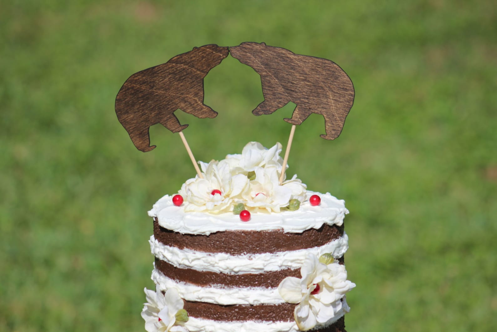 Bear Cake Topper Cupcake Topper Personalized Wedding - Etsy