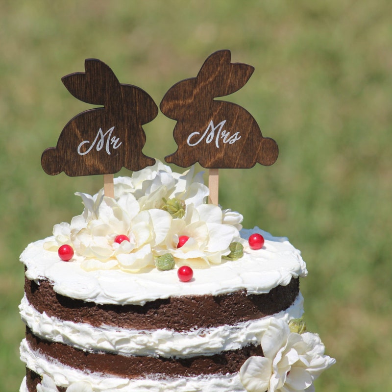 Rabbit Cake Topper - Etsy