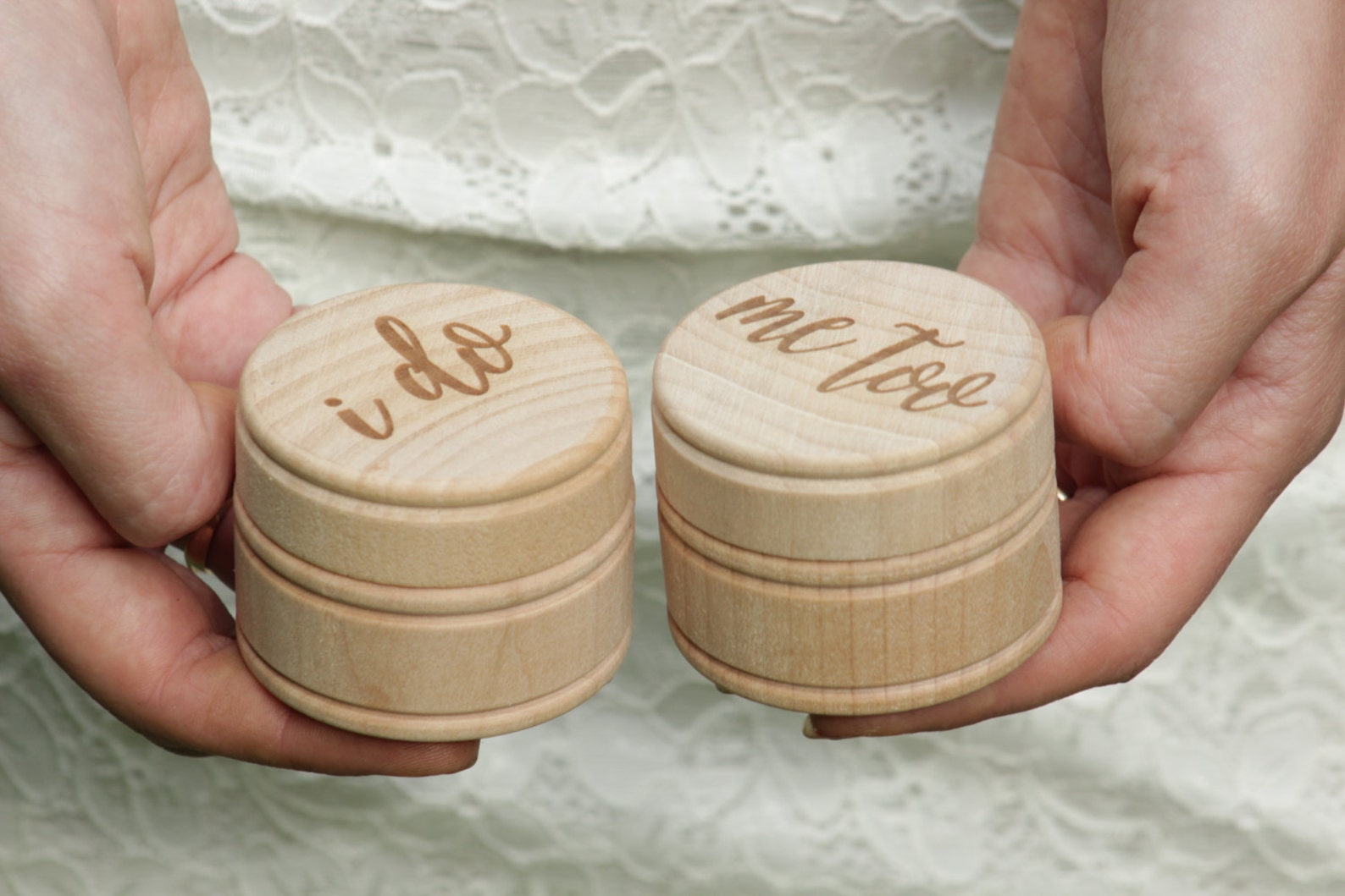 Rustic Wooden Ring Box I DO ME TOO Wedding Ring Box | Etsy