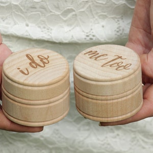 Rustic Wooden Ring Box I DO ME TOO - Wedding Ring Box - Personalized ...