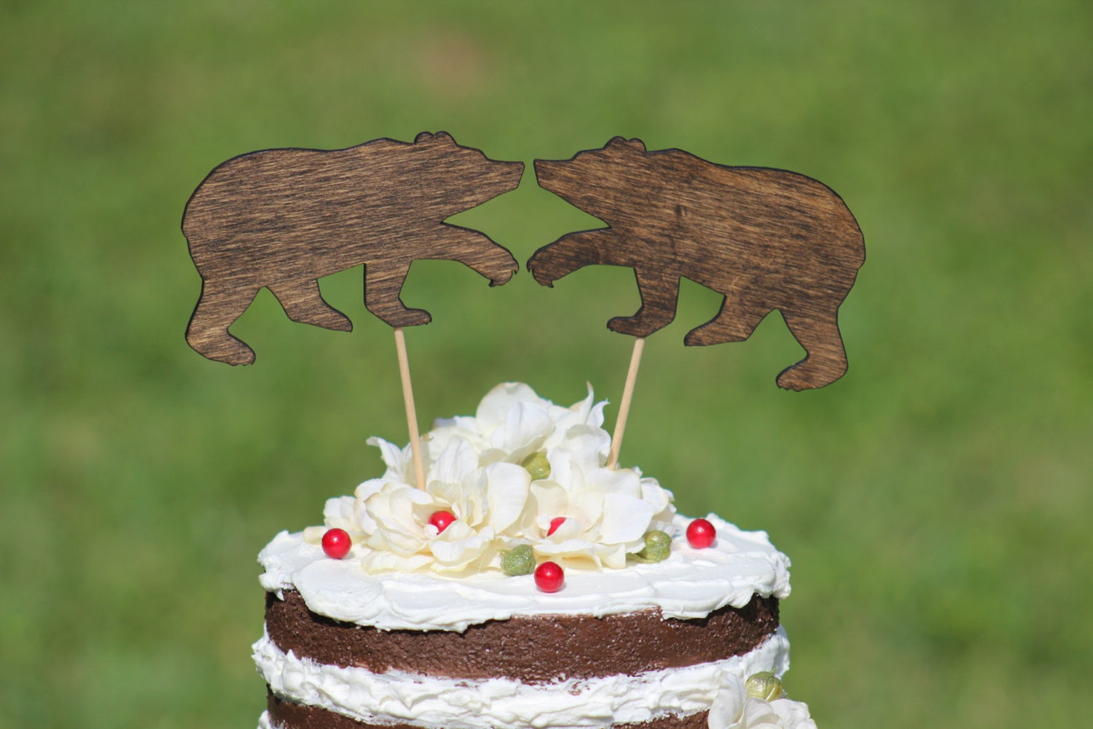 Bear Cake Topper Cupcake Topper Personalized Wedding | Etsy
