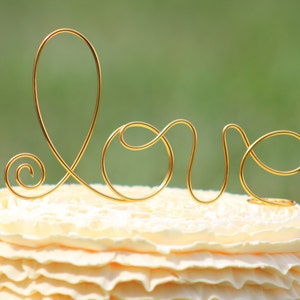 Green Wire Love Wedding Cake Toppers - Decoration - Beach Wedding ...