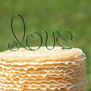 Green Wire Love Wedding Cake Toppers - Decoration - Beach Wedding ...