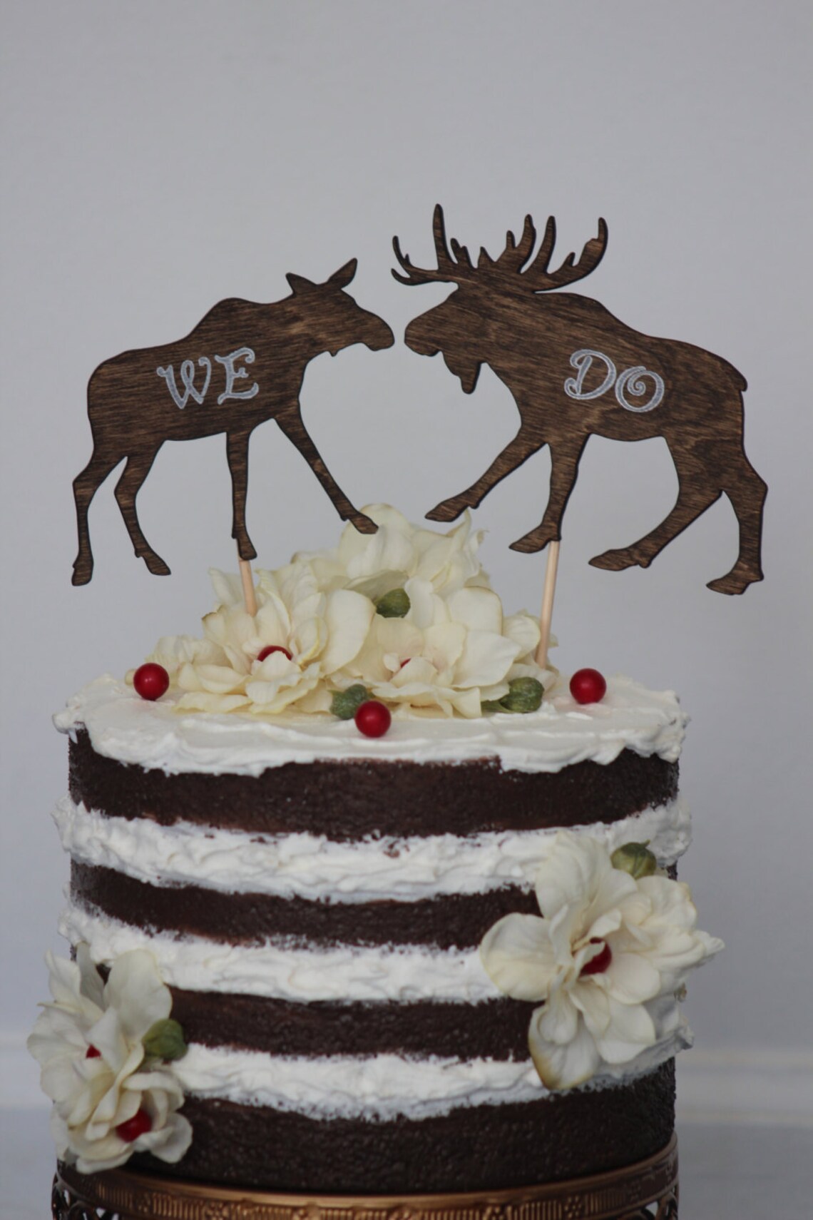 Moose WE DO Wedding Cake Topper Bull and Cow Moose Bride - Etsy