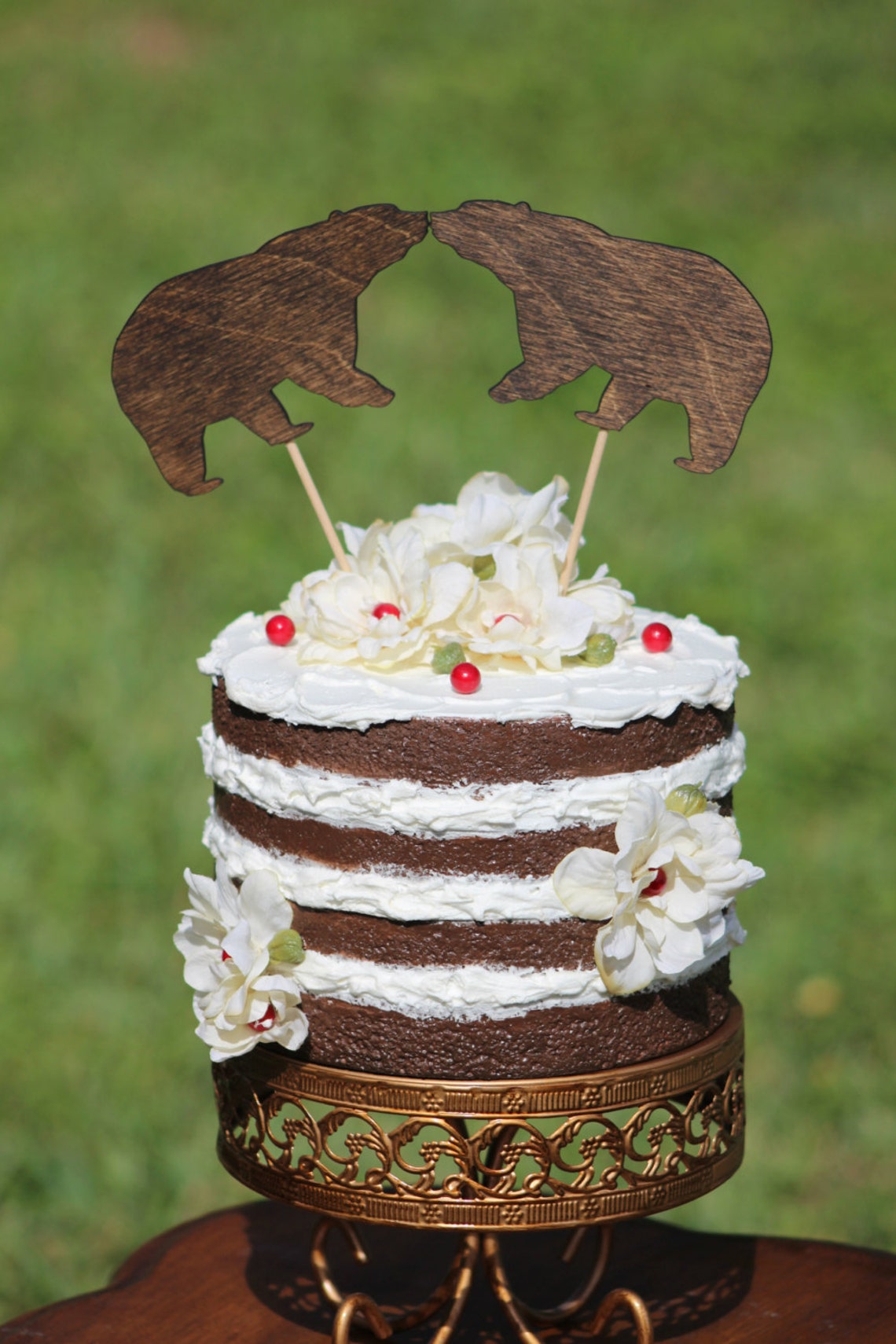 Bear Cake Topper Cupcake Topper Personalized Wedding - Etsy