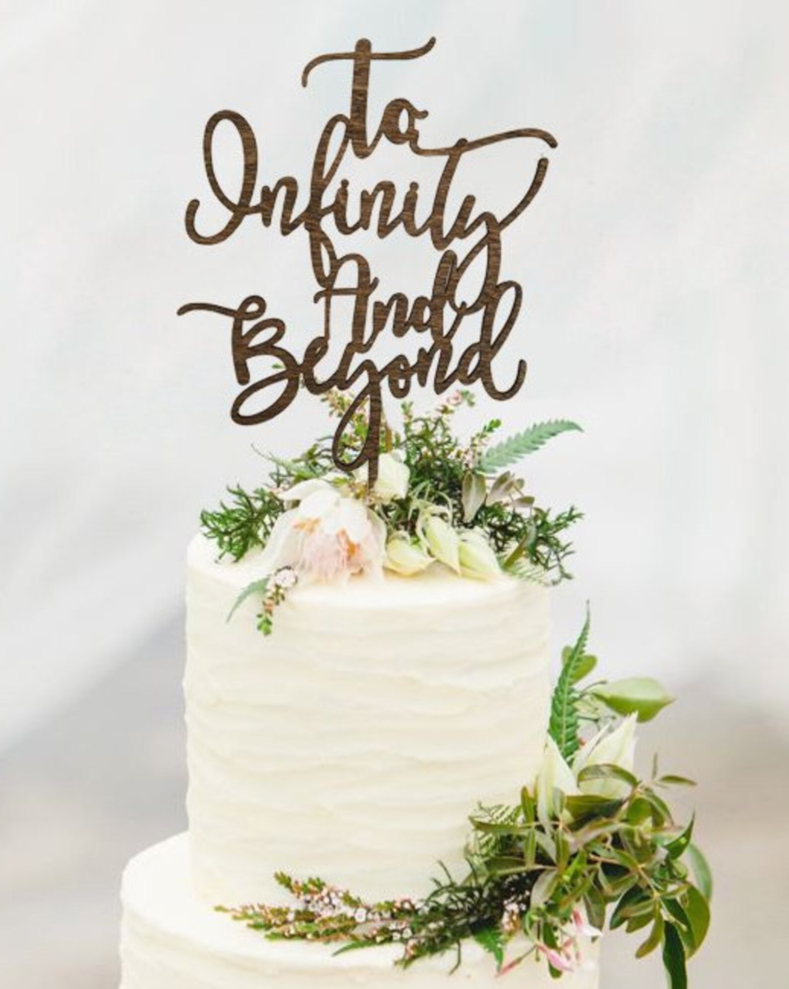 To Infinity and Beyond Wedding Cake Topper - Cake Toppers - Rustic ...