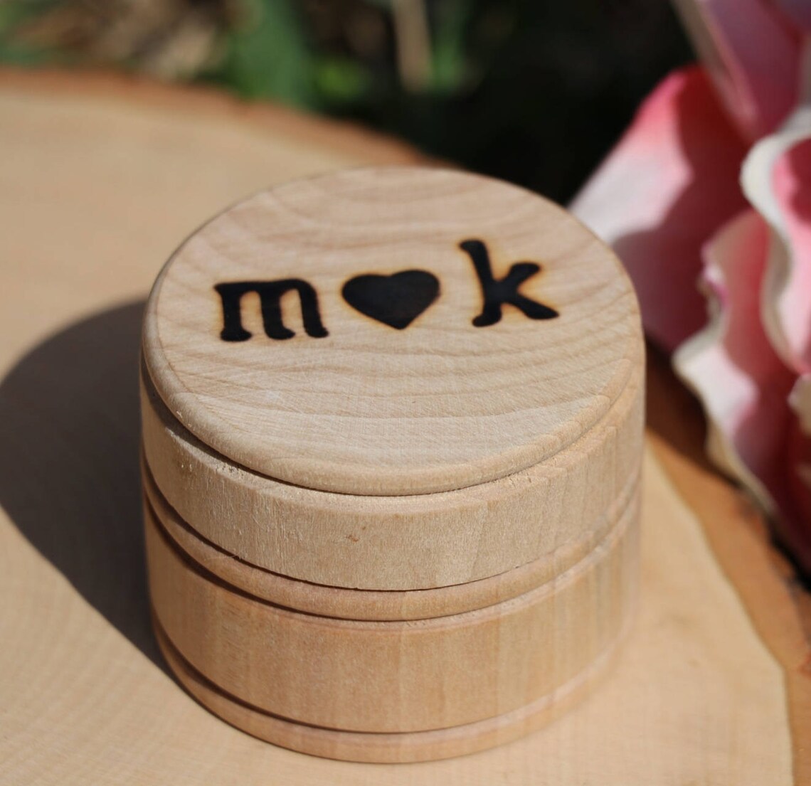 Rustic Wooden Ring Box Wedding ring Box Personalized Gift | Etsy