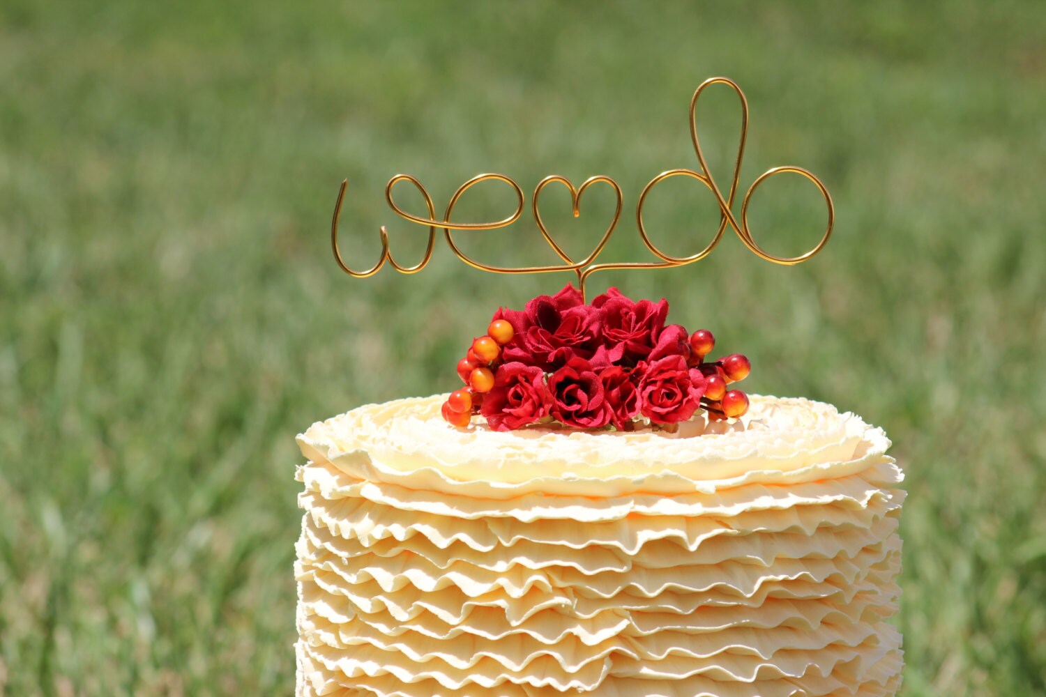 Gold Wire we Do Wedding Cake Toppers Decoration - Etsy
