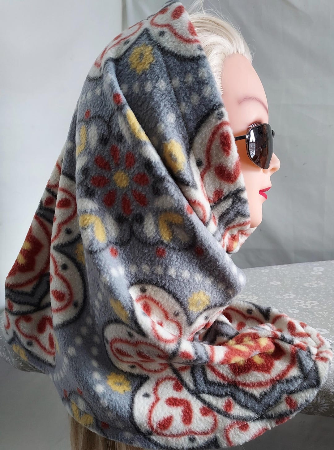 Warm Fleece Hood With Extended Neck Length for Neck Coverage - Etsy