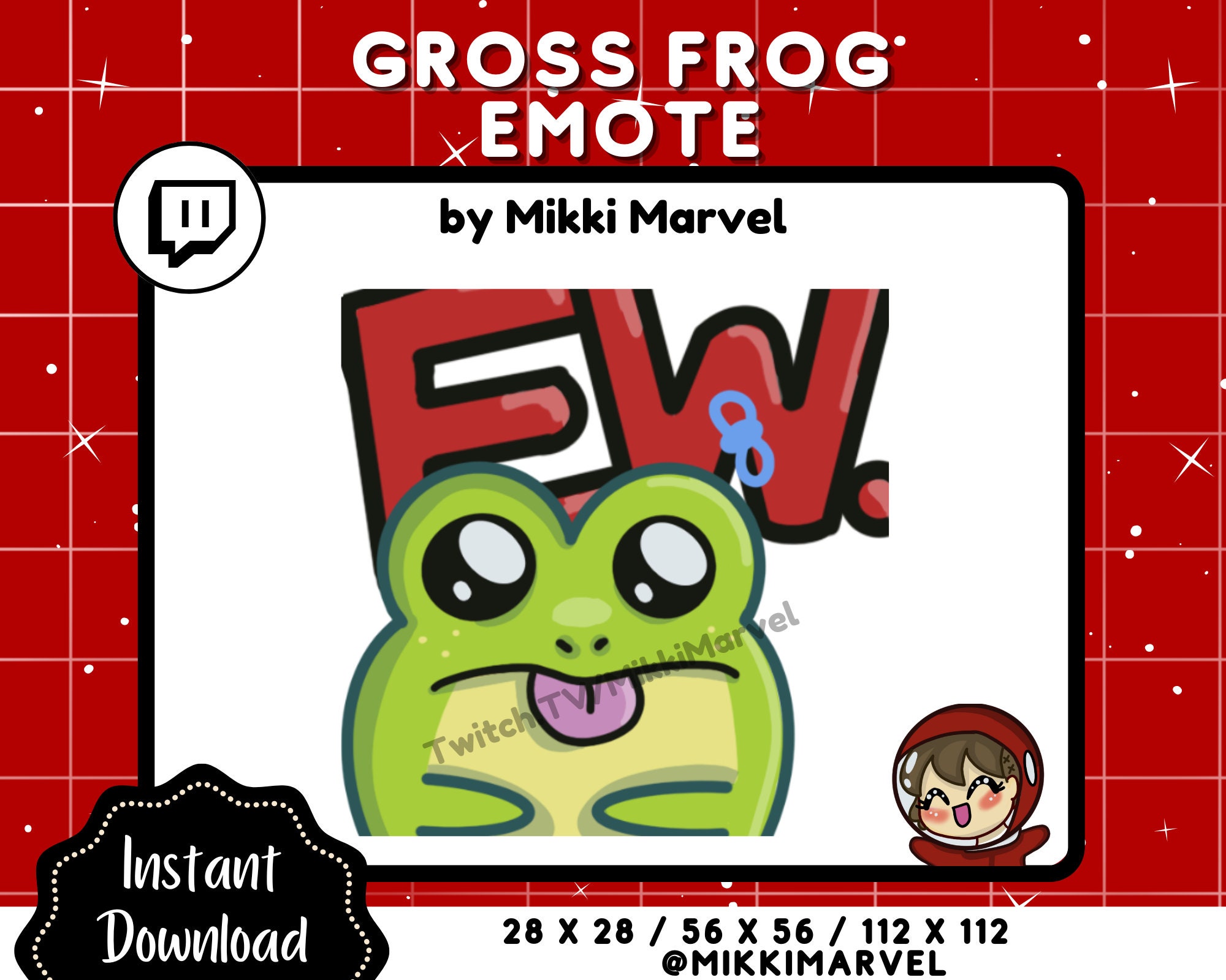 Disgusted Frog Emote for Twitch Streamers - Etsy