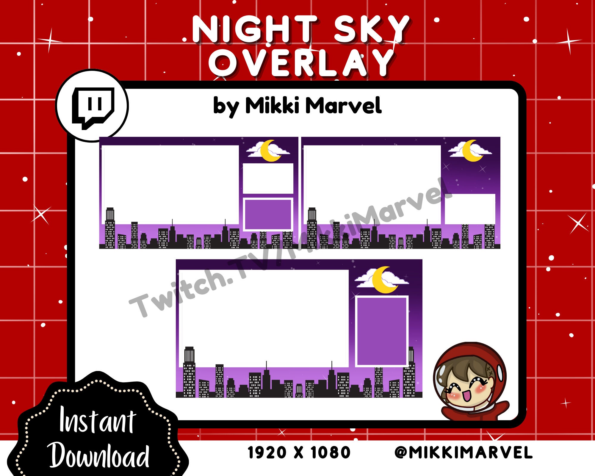 Night Sky Stream Overlay | for Twitch and Youtube - Etsy