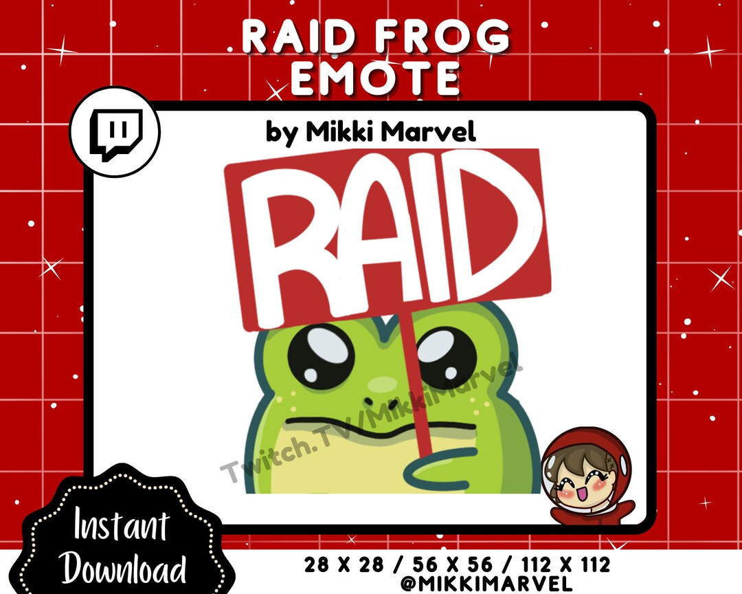 Raid Frog Emote for Twitch Streamers - Etsy