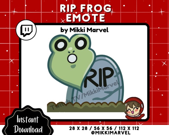 RIP Frog Emote for Twitch Streamers - Etsy