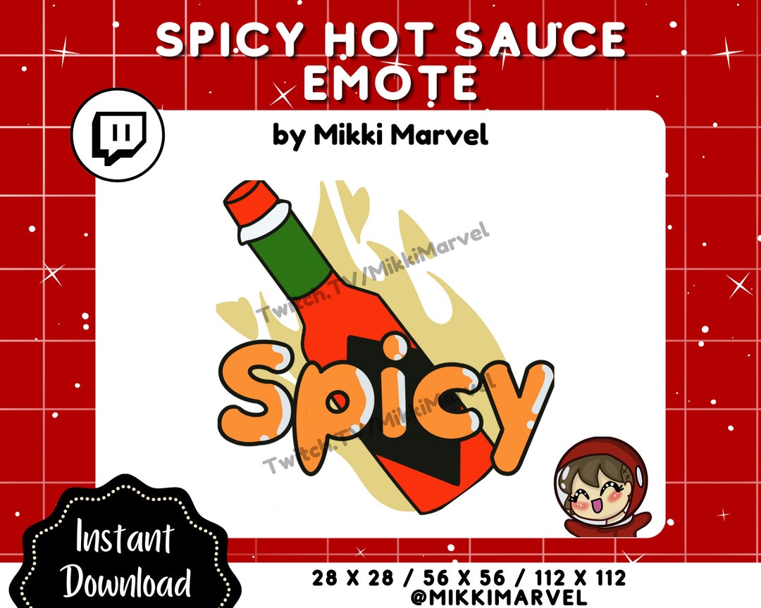 Spicy Hot Sauce Emote for Streamers - Etsy