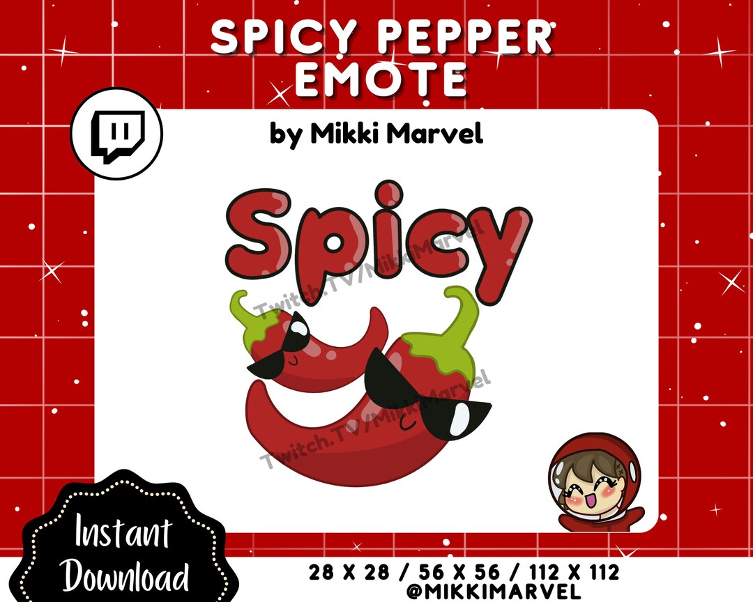 Spicy Pepper Emote for Twitch Streamers - Etsy