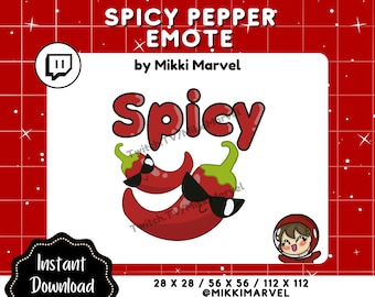 Spicy Pepper Emote for Twitch or Discord - Etsy