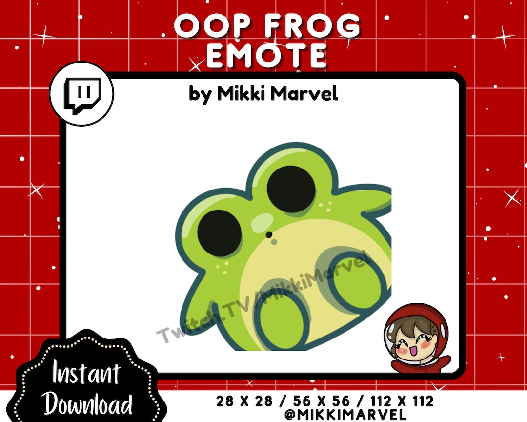 Oops Frog Emote for Twitch Streamers - Etsy