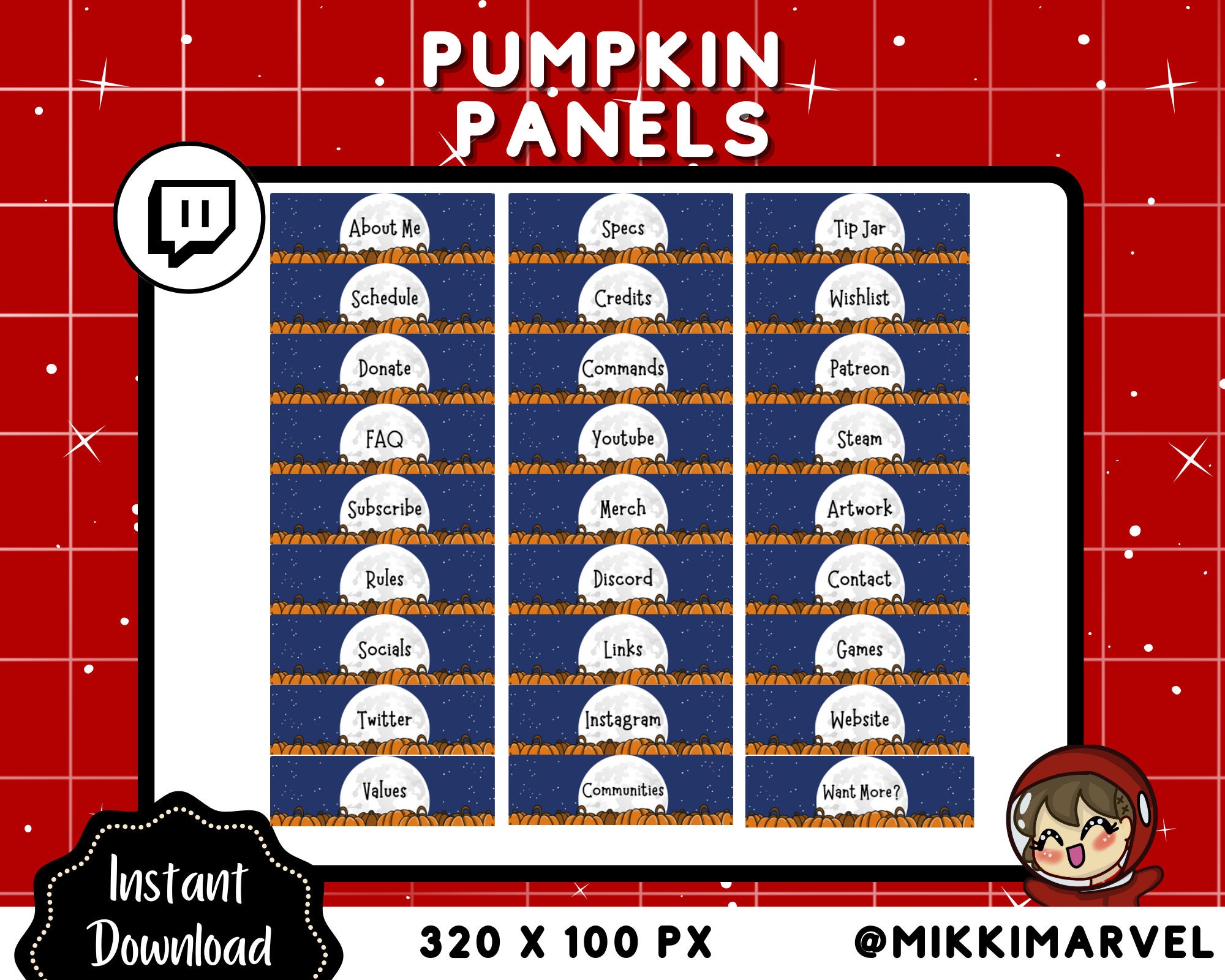 Animated Pumpkin Patch Overlay Package for Twitch Streamers - Etsy