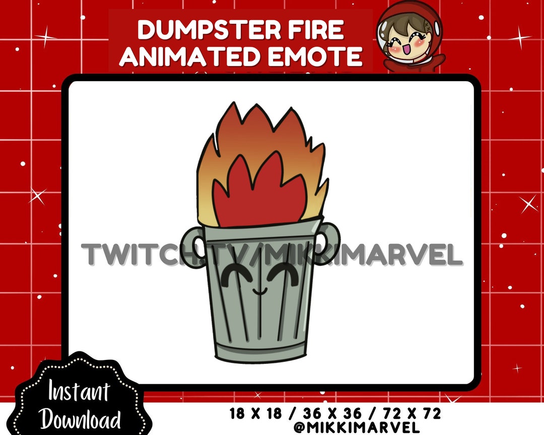 ANIMATED Dumpster Fire Emote for Streamers - Etsy