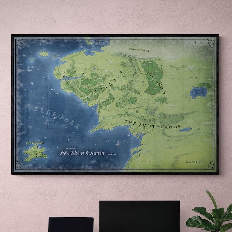Middle Earth Map - Etsy
