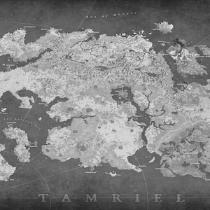 Tamriel Map From the Elder Scrolls Digital Download - Etsy