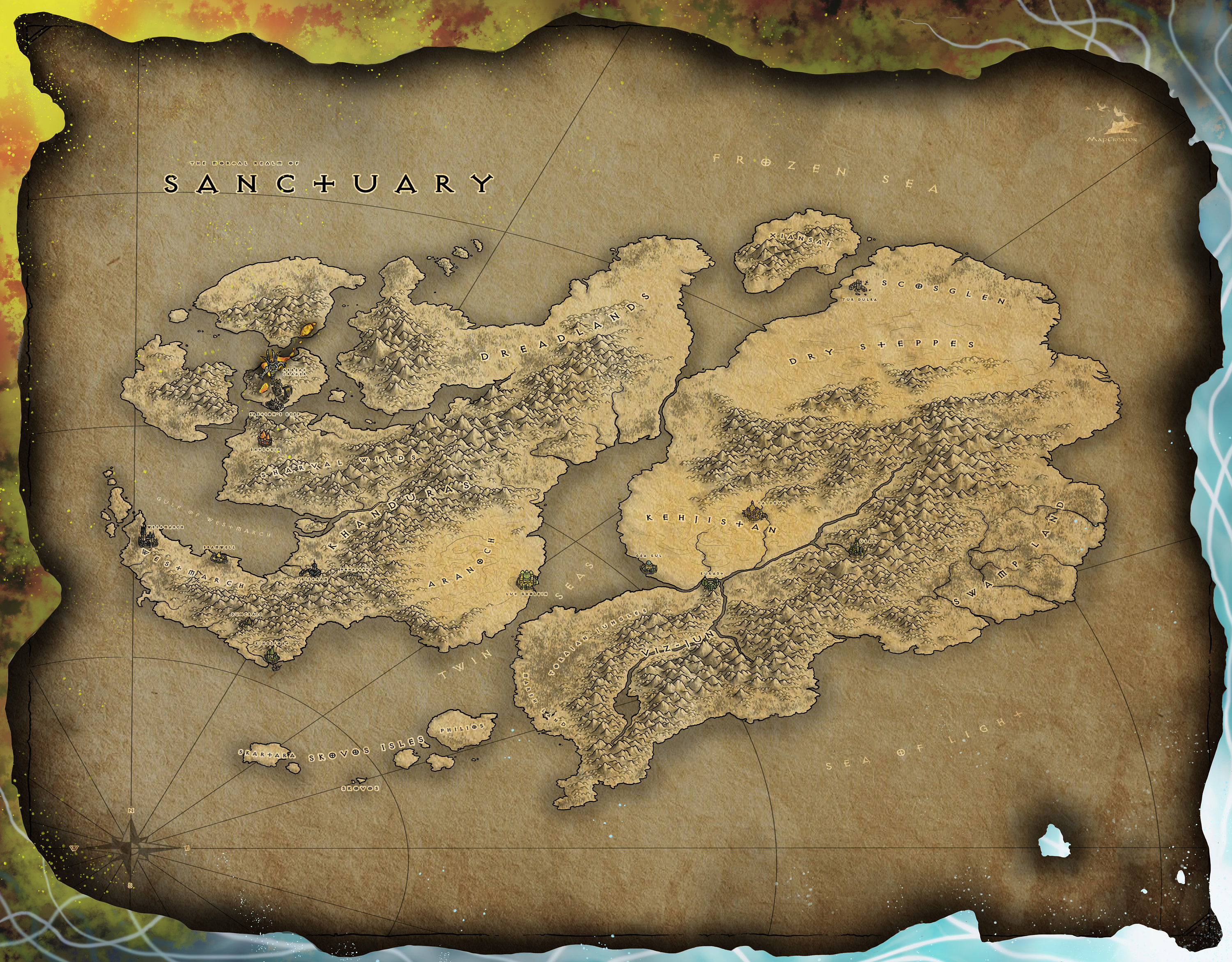 Diablo Map the World of Sanctuary Poster - Etsy