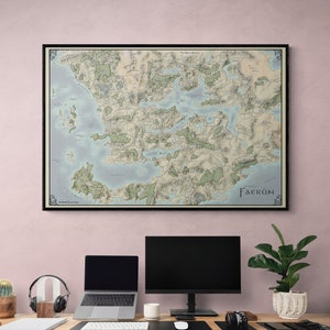 Faerun Map From Forgotten Realms Poster - Etsy