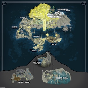 Elden Ring World Map the Lands Between - Etsy Australia