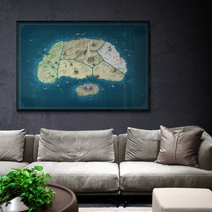 One Piece Wano Country Map Poster - Etsy