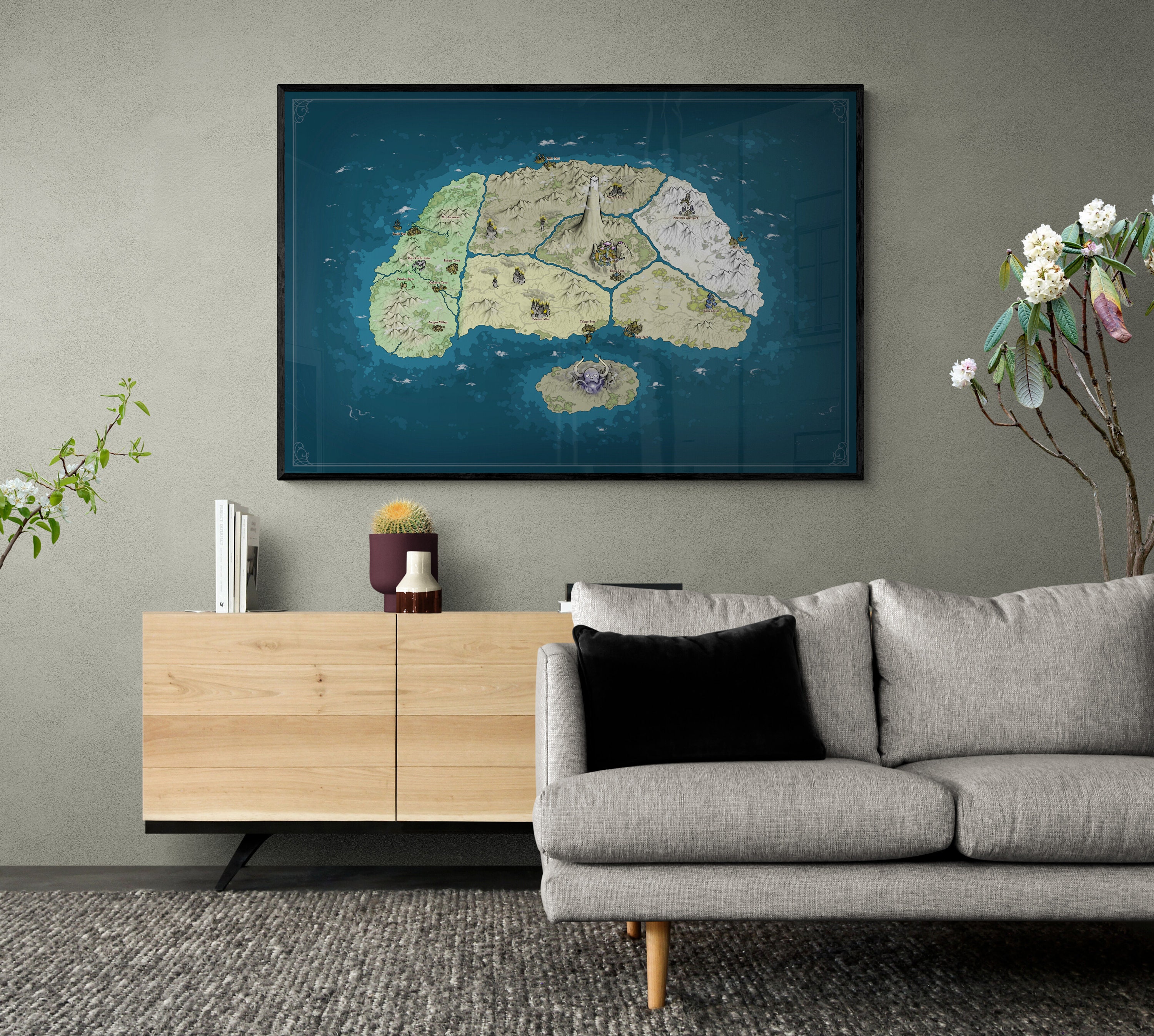 One Piece Wano Country Map Poster - Etsy