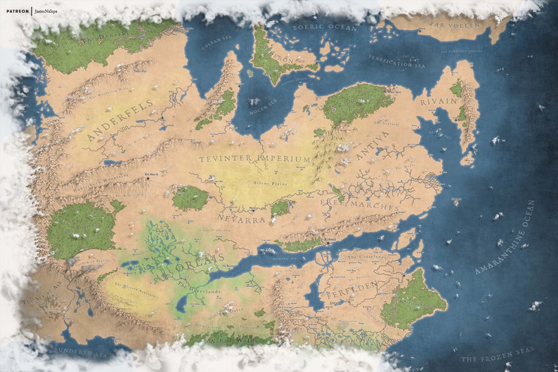 Dragon Age World Map Digital Download - Etsy