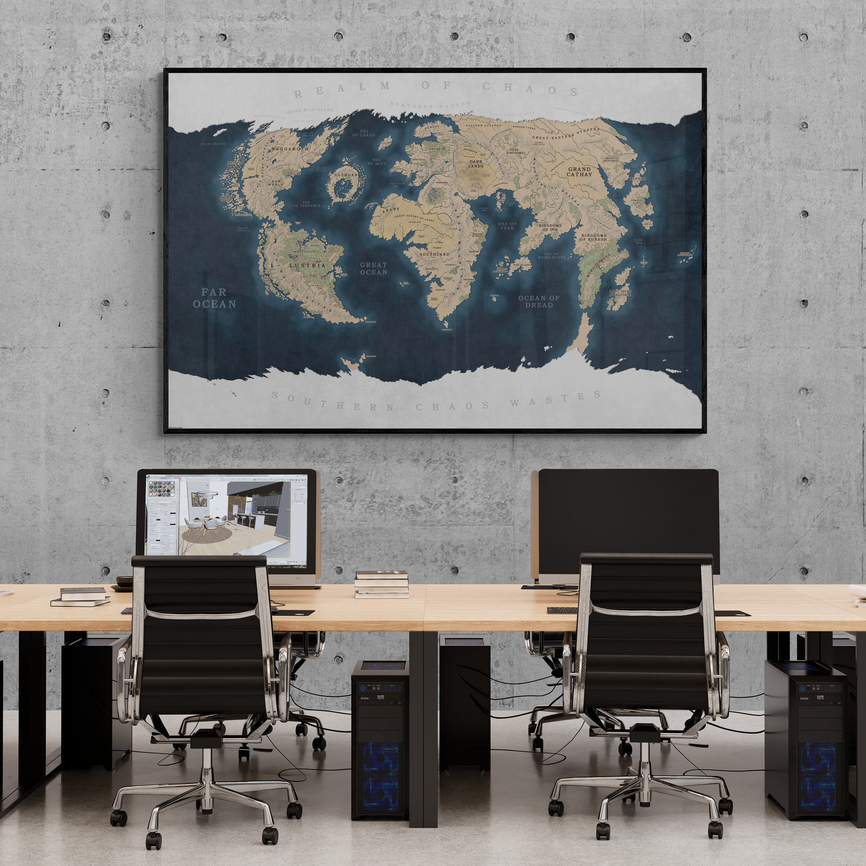 Warhammer Fantasy Map Poster - Etsy