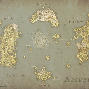Azeroth Map From World of Warcraft Poster - Etsy