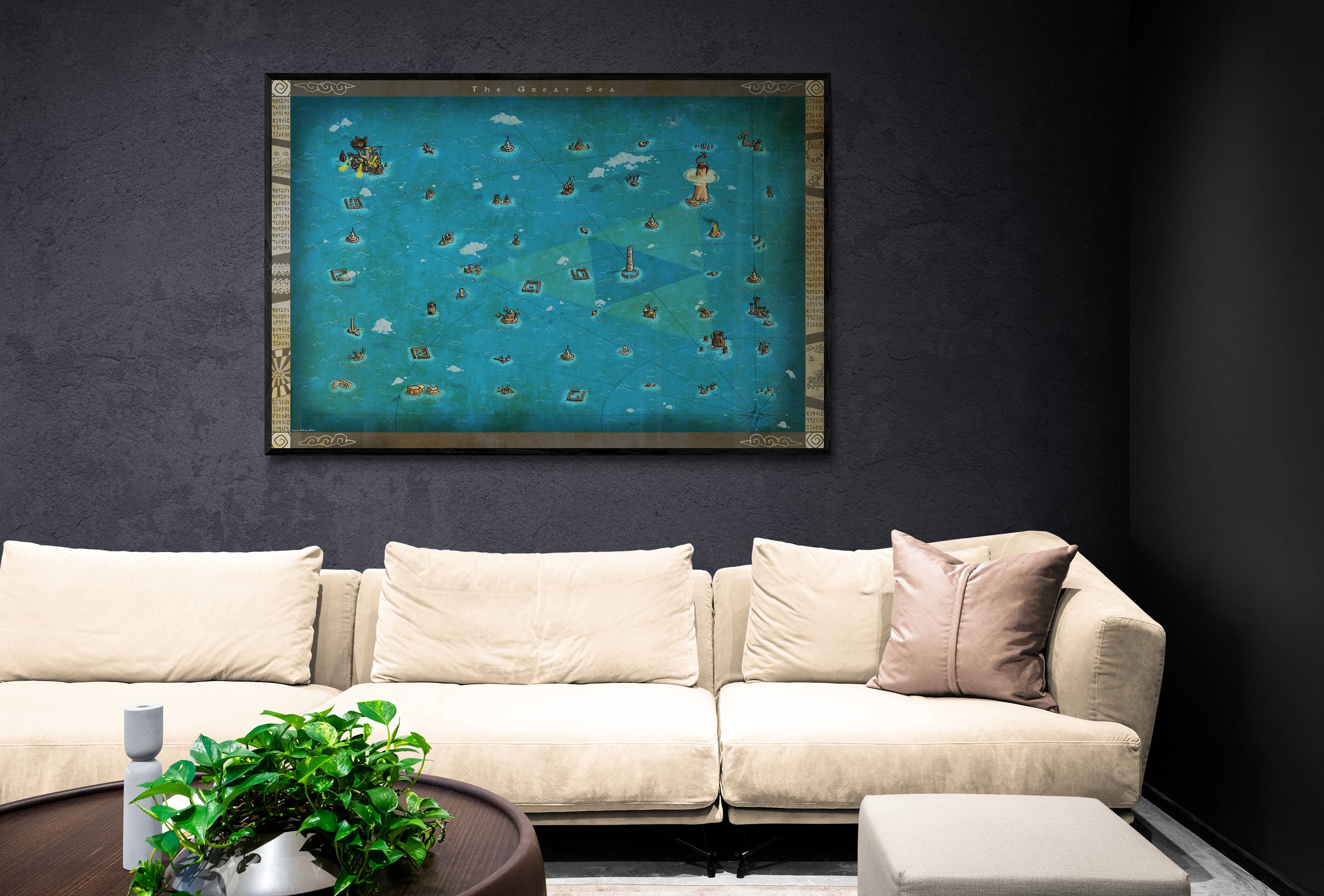 The Legend of Zelda: the Wind Waker World Map Poster - Etsy