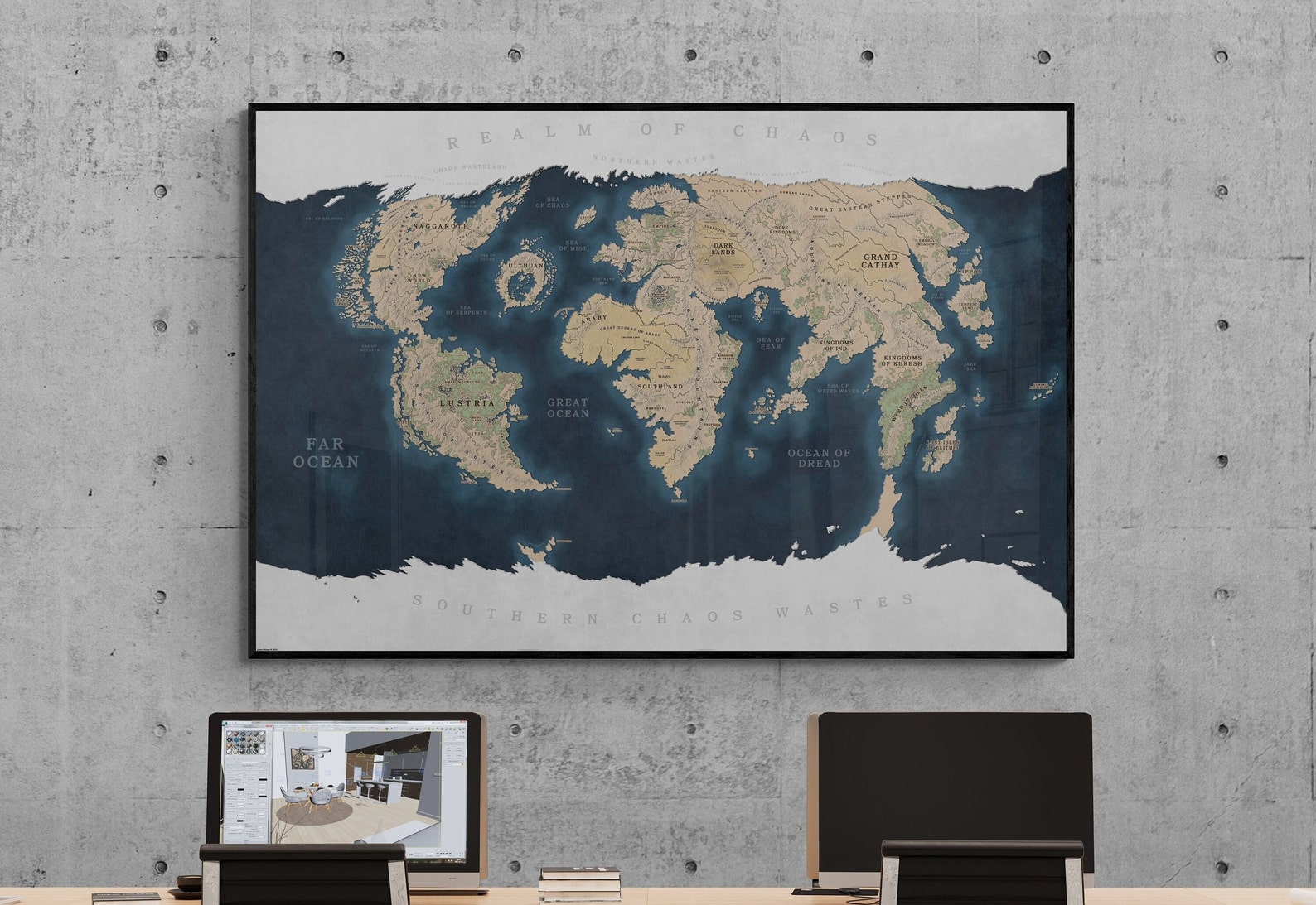 Warhammer Fantasy Map Poster - Etsy