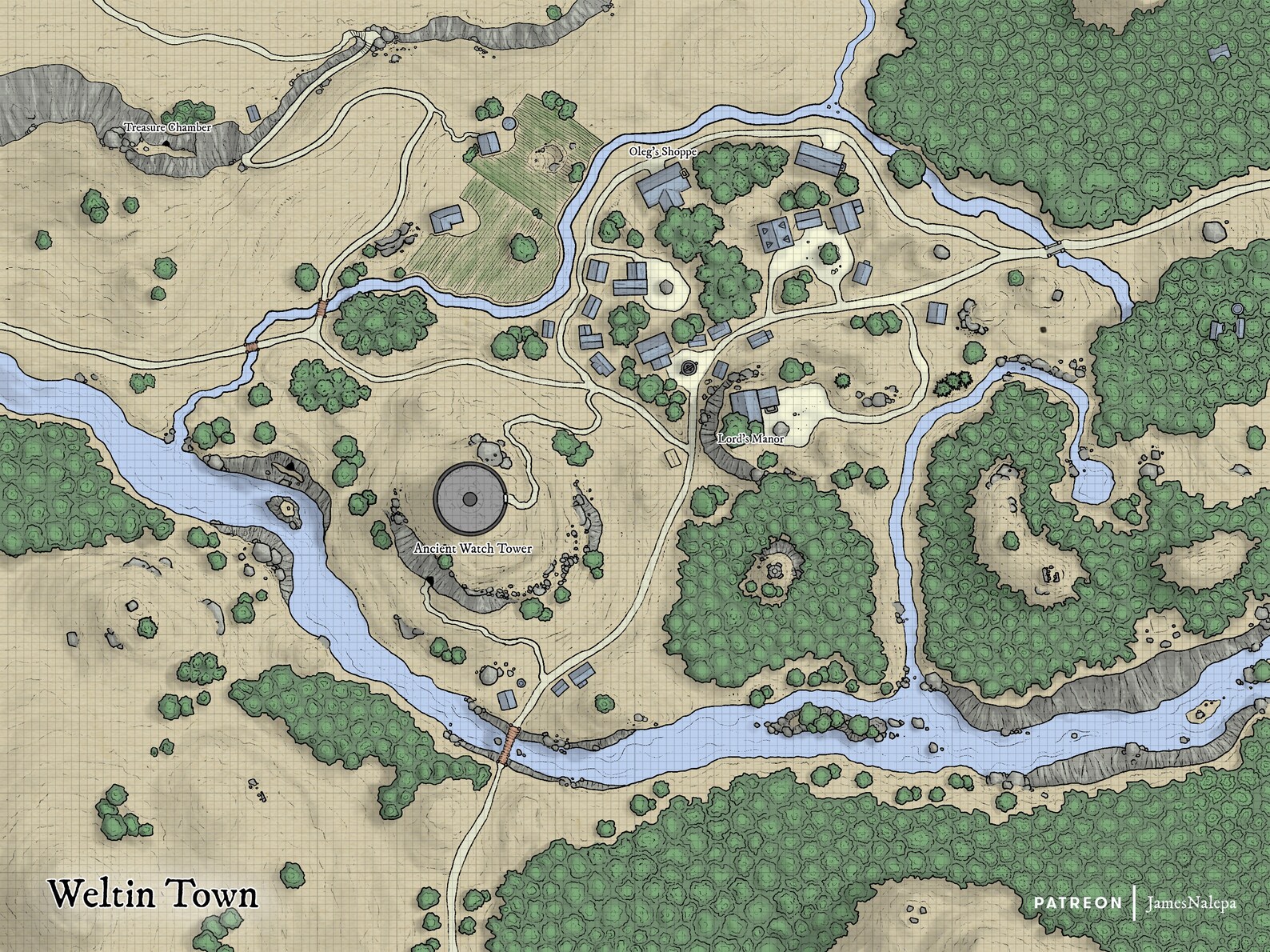 Weltin Town Battle Map Set | Etsy
