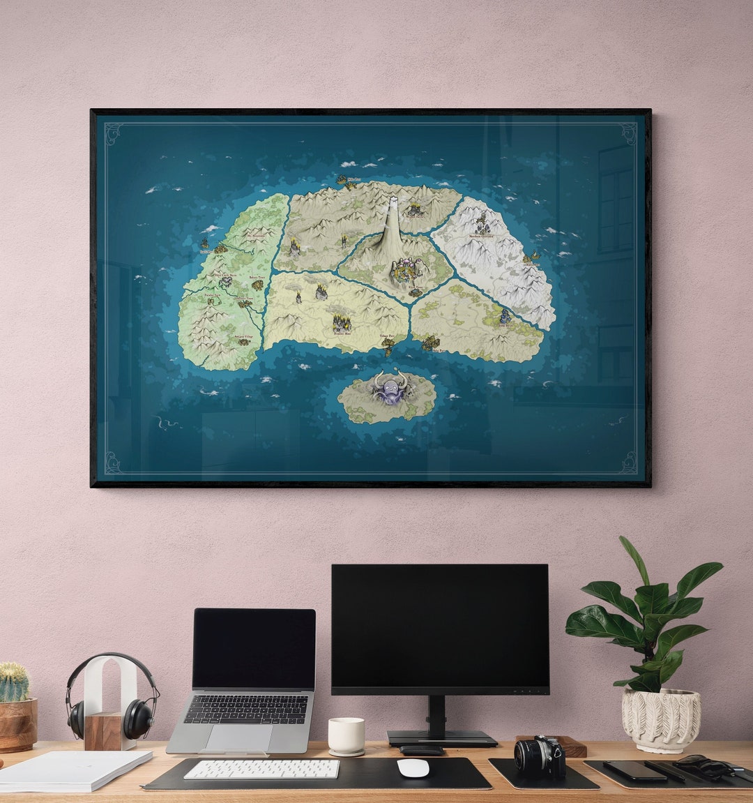 One Piece Wano Country Map Poster - Etsy