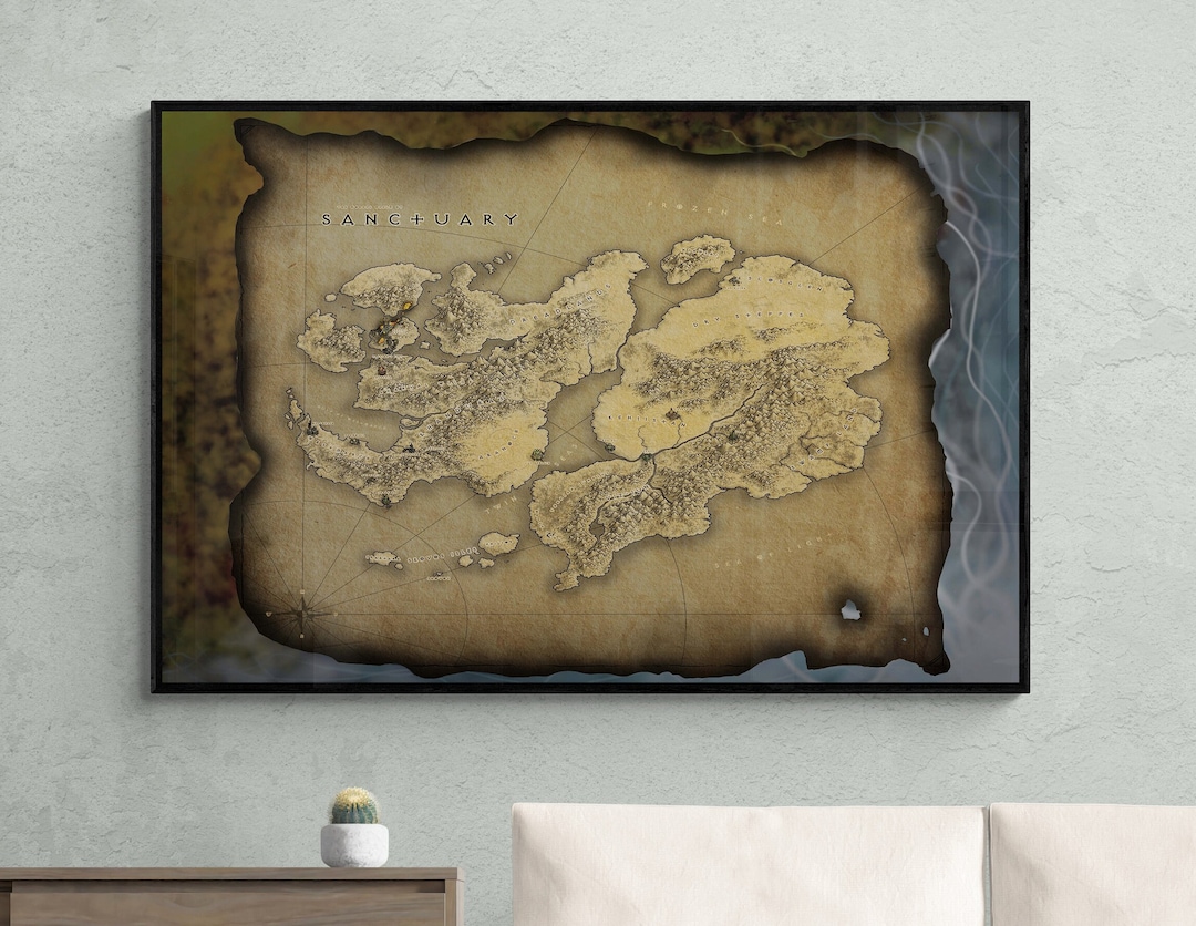Diablo Map | the World of Sanctuary Poster - Etsy