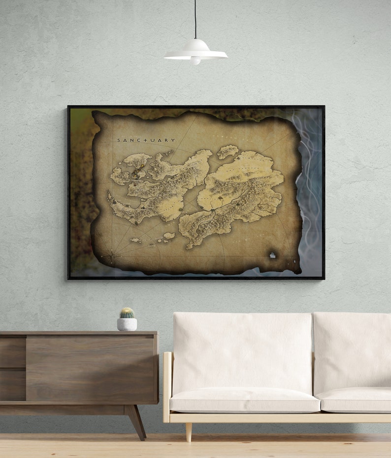 Diablo Map | the World of Sanctuary Poster - Etsy