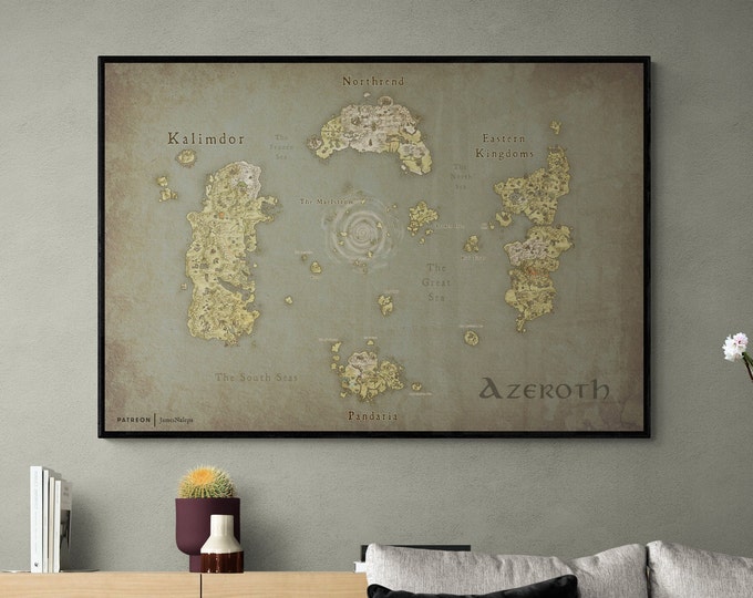 Ohio World of Warcraft Style Map - Etsy
