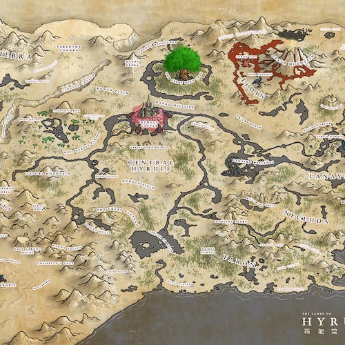 The Legend of Zelda: the Wind Waker World Map Poster - Etsy