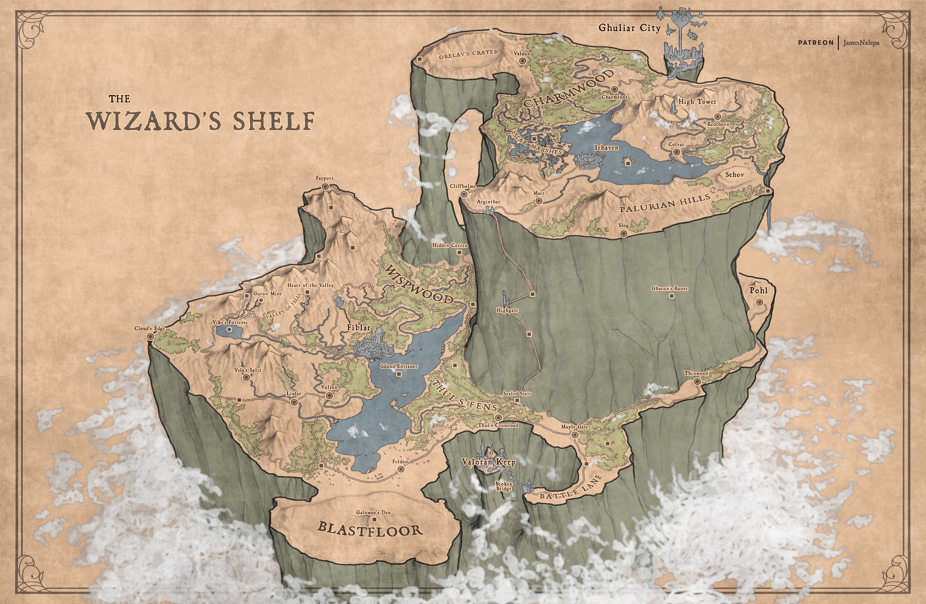 Wizard's Shelf Map From the World of Steps for D&D and - Etsy