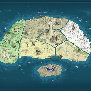 One Piece Wano Country Map Poster - Etsy